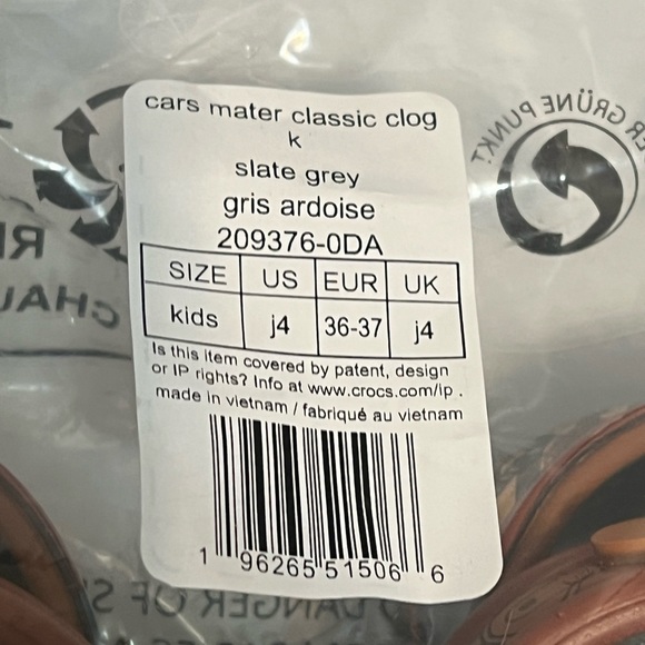 CROCS | Shoes | Crocs Classic Clog Cars Mater Limited Edition Size J4 ...